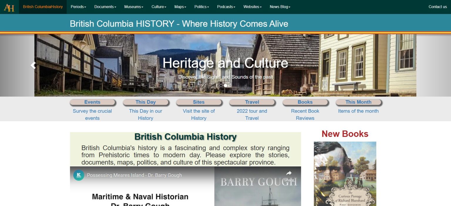 Websites - Canada History Society